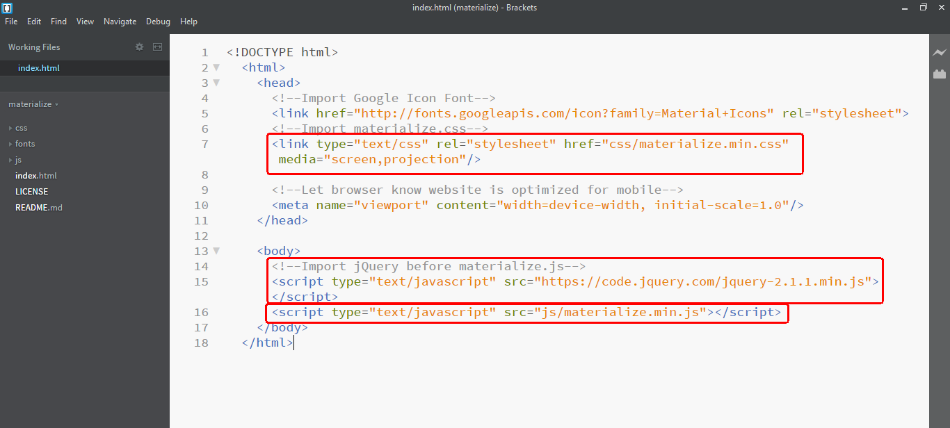 First Step In Building Materialize Css Websites And Webpages
