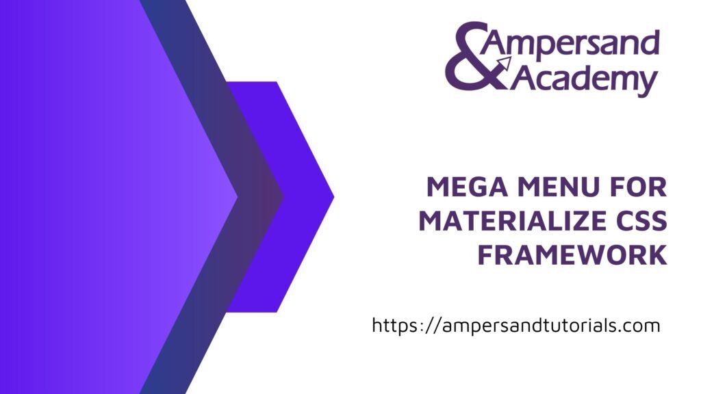 Mega Menu For Materialize Css Framework Ampersand Tutorials