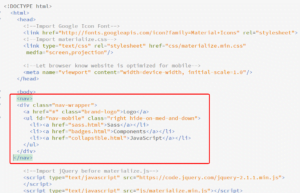 Navbar in Materialize CSS - Ampersand Tutorials
