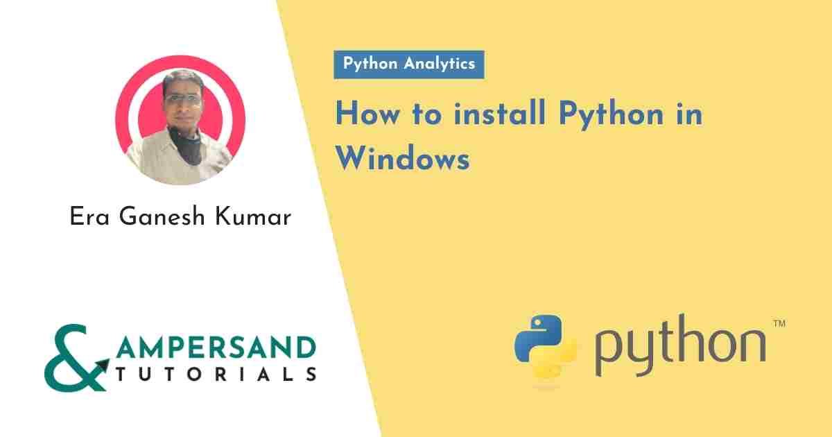 Easy Tutorial To Get Started With Python Analytics Install Python In 8