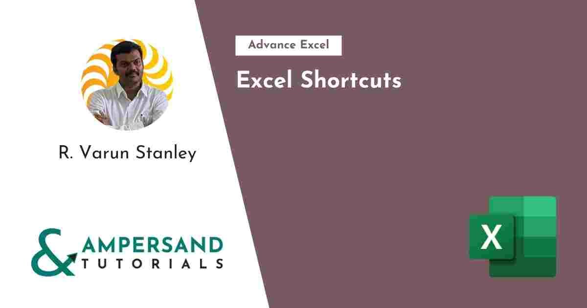 Learn Easy Excel Shortcuts in 2021 - Ampersand Tutorials